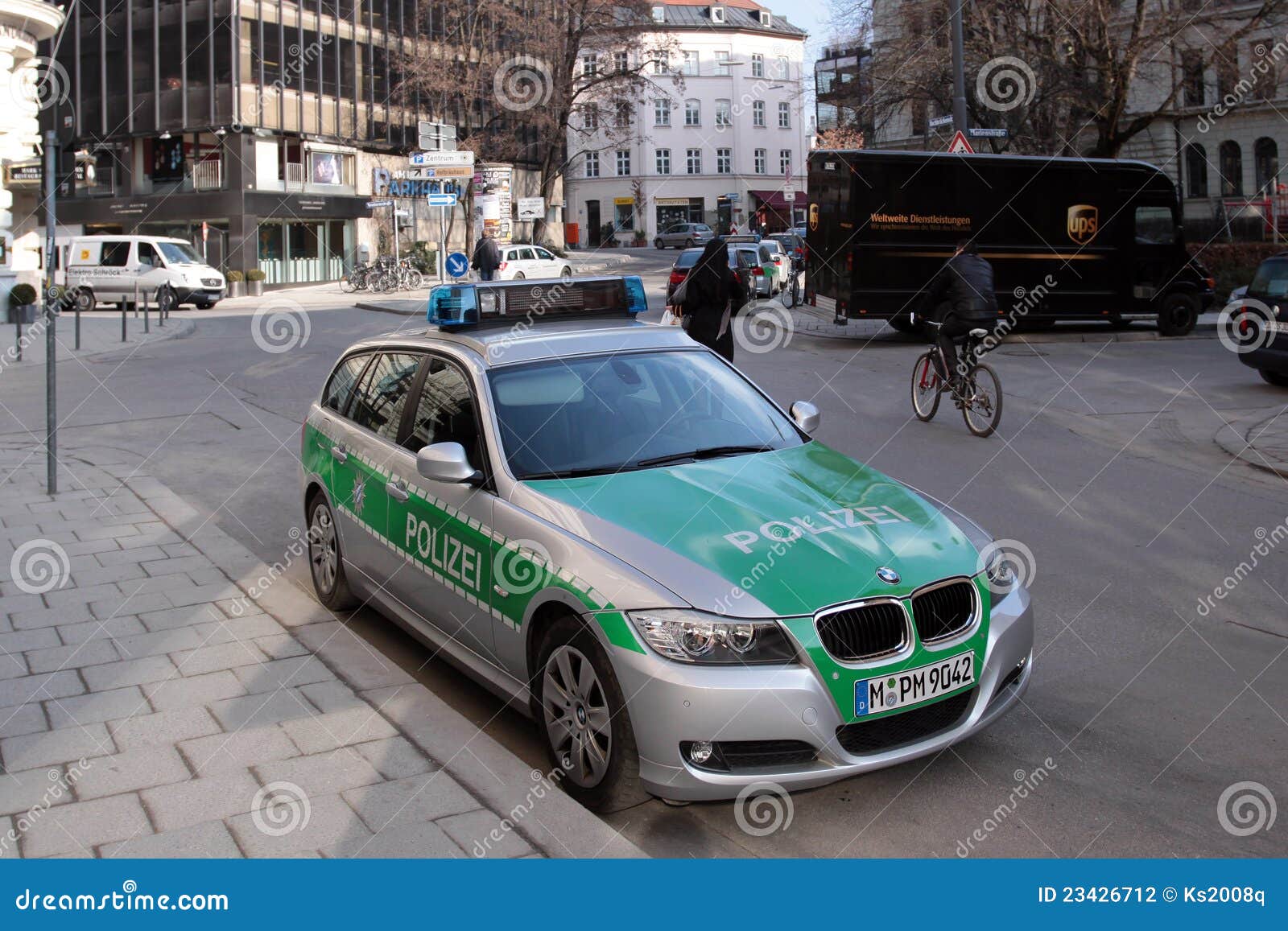 Police auto in Munich editorial photography. Image of people - 23426712