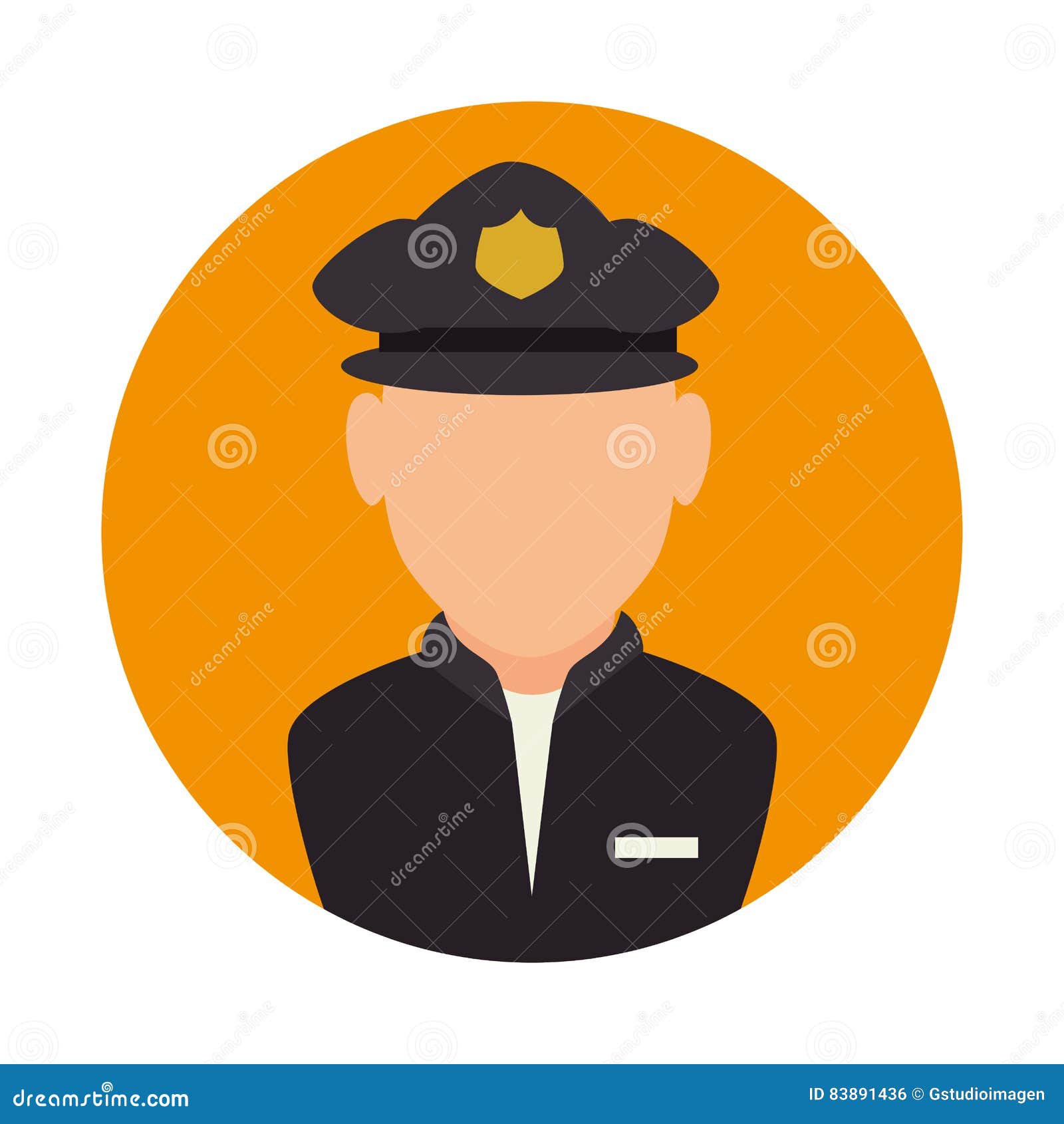 Police Avatar Character Icon Stock Illustration - Illustration of ...