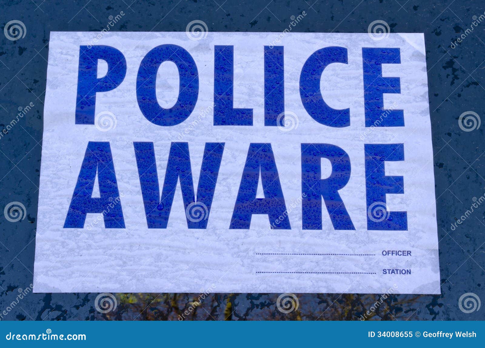 Police Aware Sign Royalty Free Stock Photo - Image: 34008655