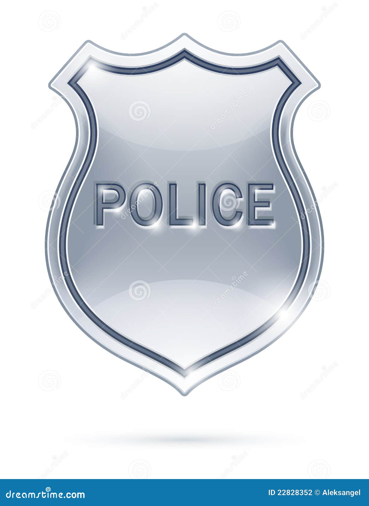 Set Police Badge, Hand Grenade, Shield And Medieval Shield With Sword ...