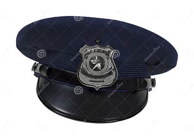 Police Badge Cap stock image. Image of blue, security - 21181139