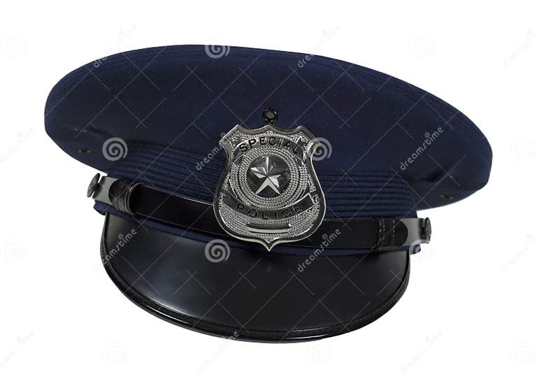 Police Badge Cap stock image. Image of blue, security - 21181139