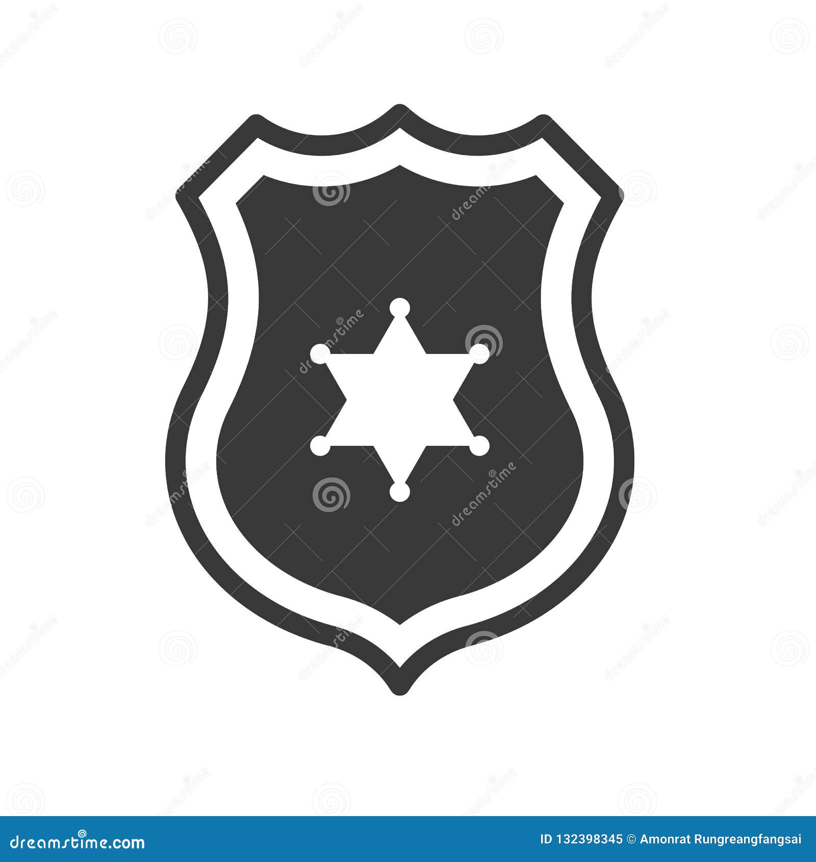 Police Badge, Police Related Icon Vector Illustration Stock Vector ...