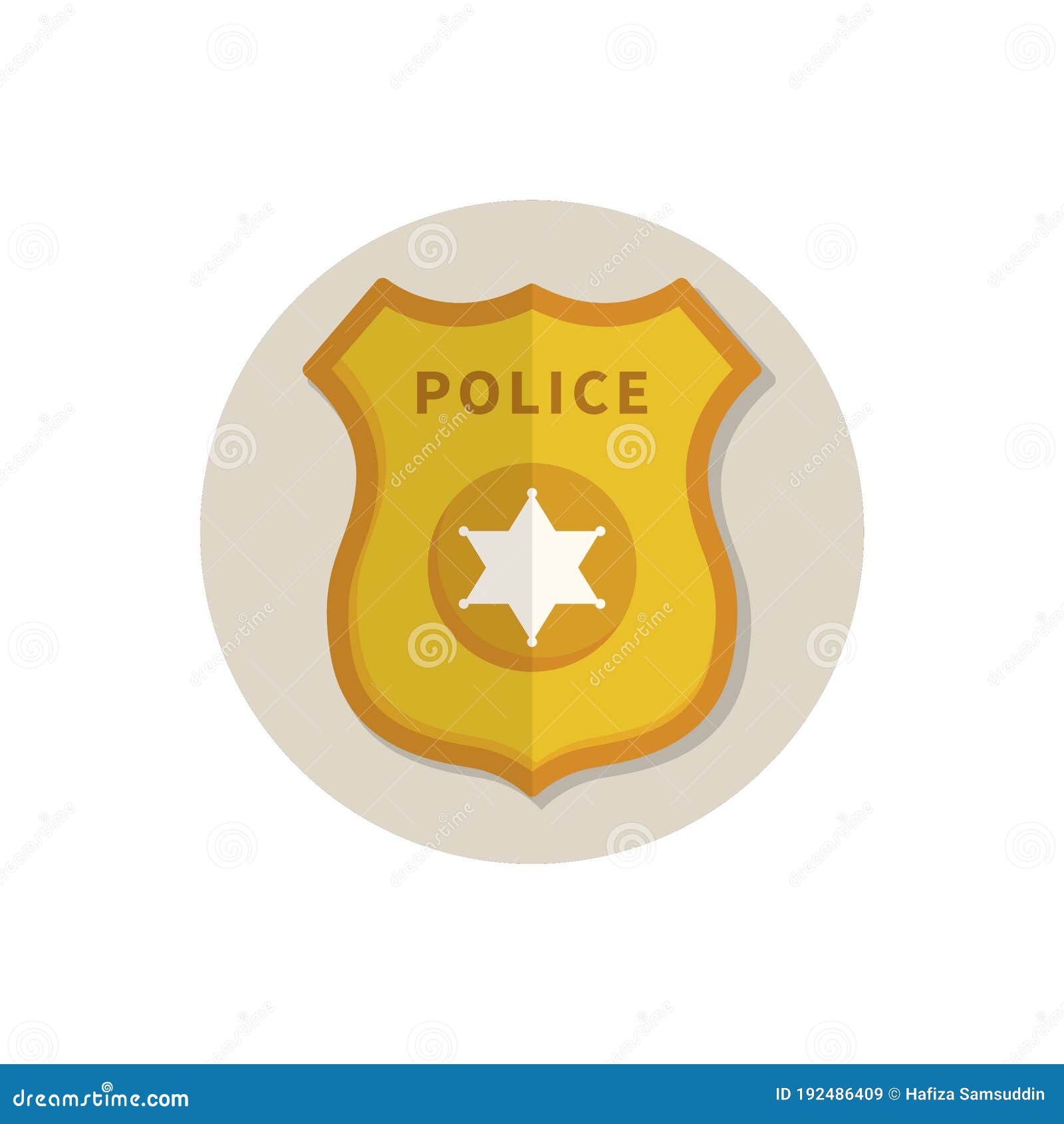 Police Badge. Vector Illustration Decorative Design Stock Vector ...