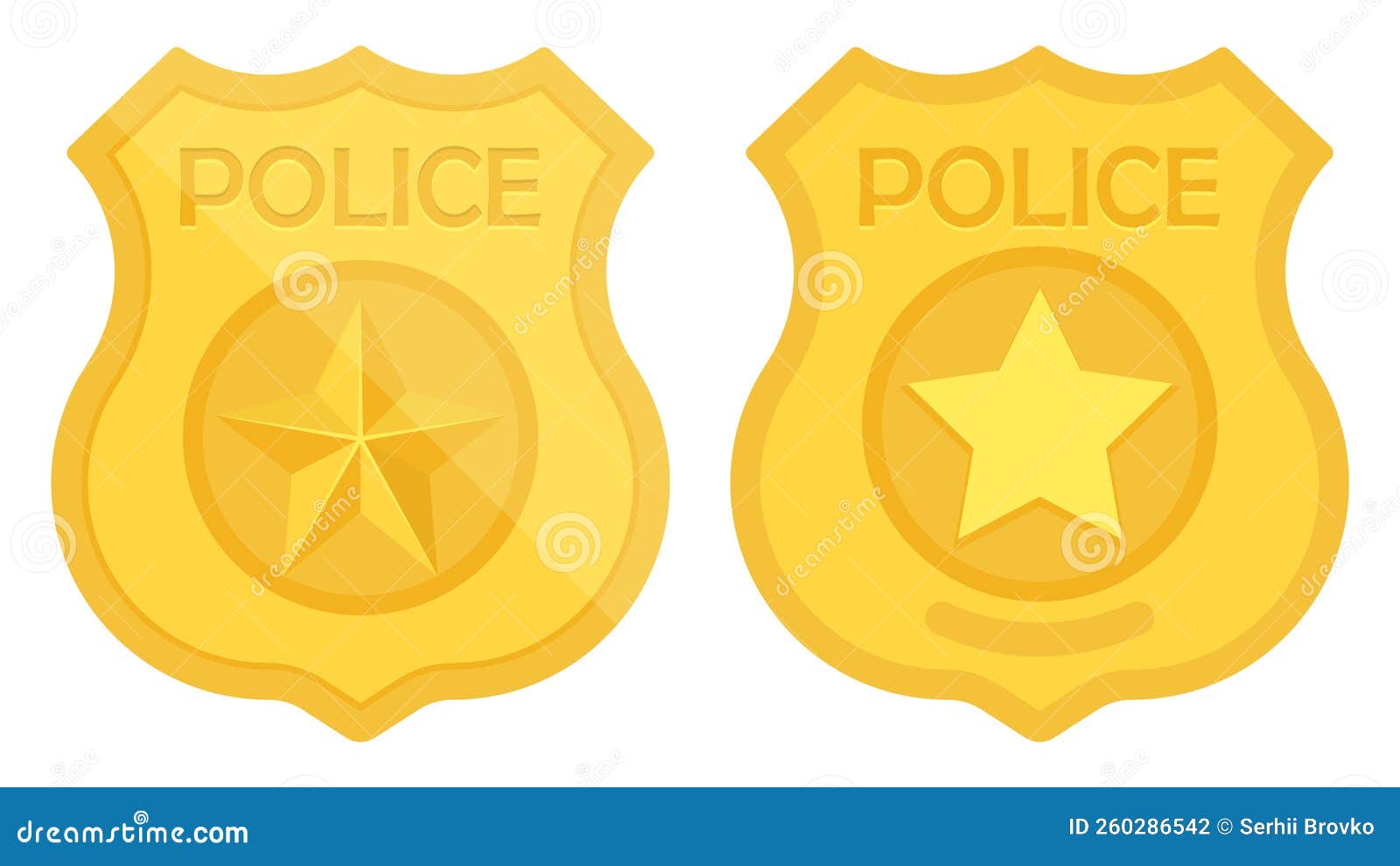 Police Badge. Vector Illustration Stock Vector - Illustration of police ...