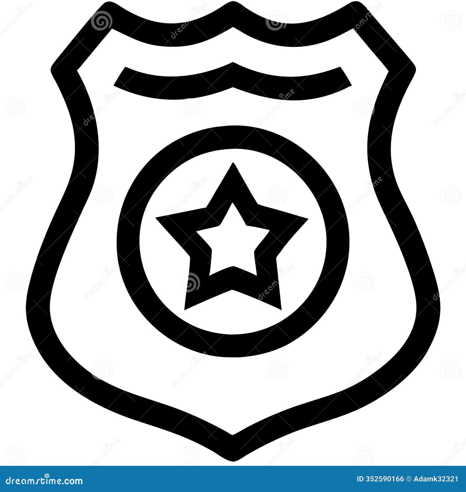 Police Badge Vector Law Enforcement Symbol for Security and Authority ...