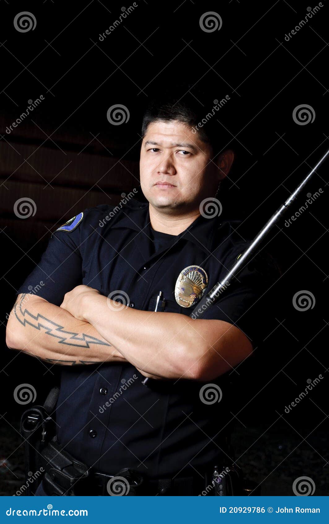 Police baton stock photo. Image of police, person, tattoo - 20929786