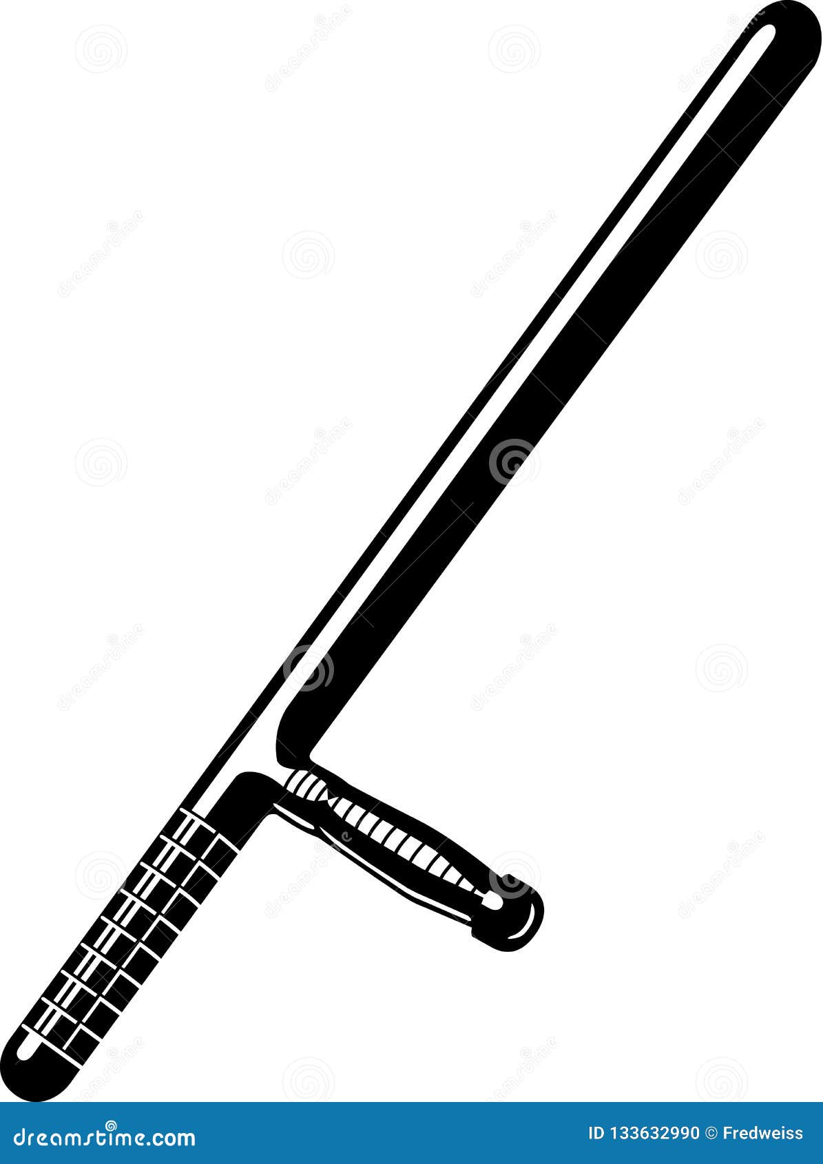 Police Hat And Baton Coloring Page For Kids Cartoon Vector ...