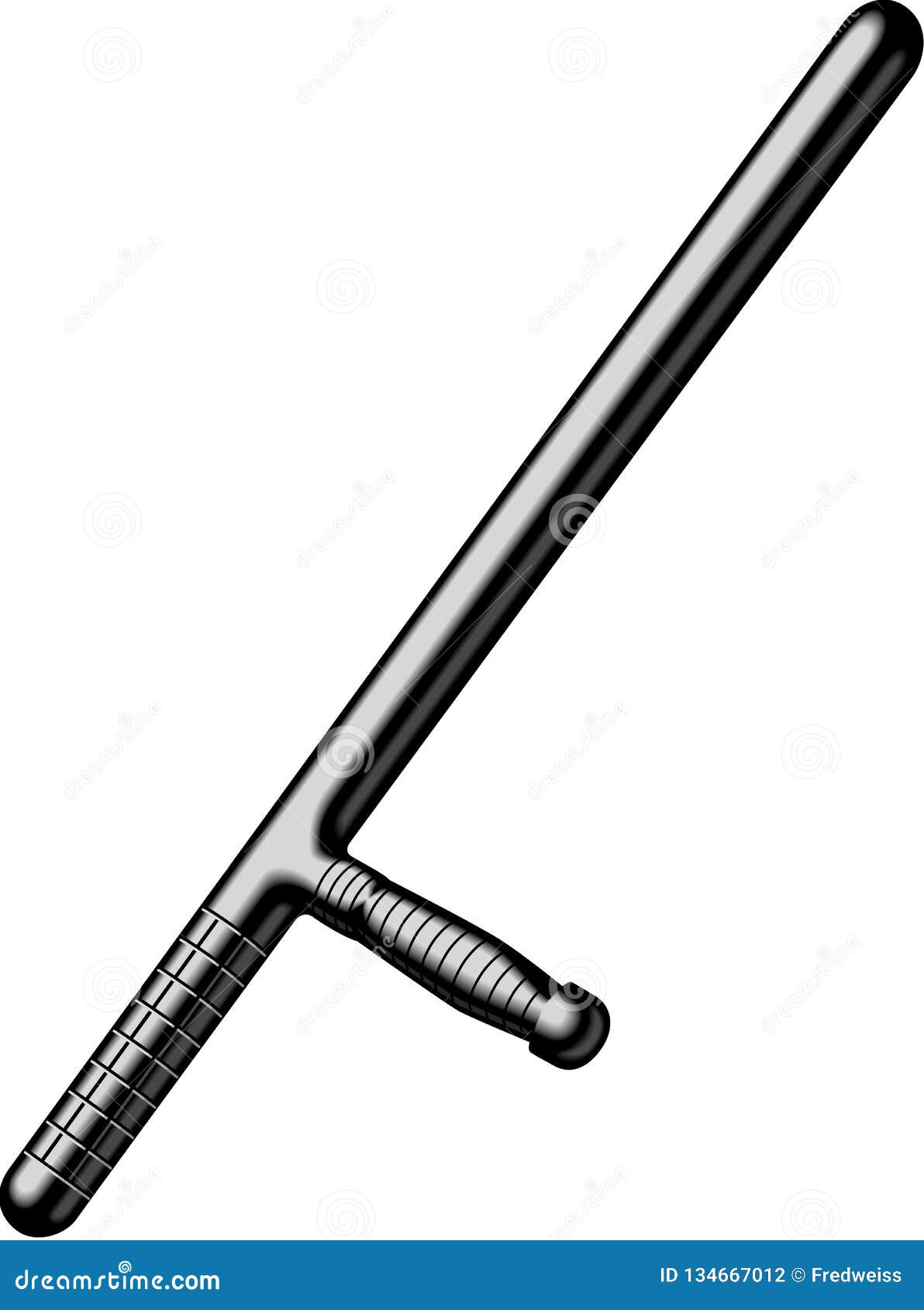 Police Baton Hand Drawn Outline Doodle Icon. Cartoon Vector ...