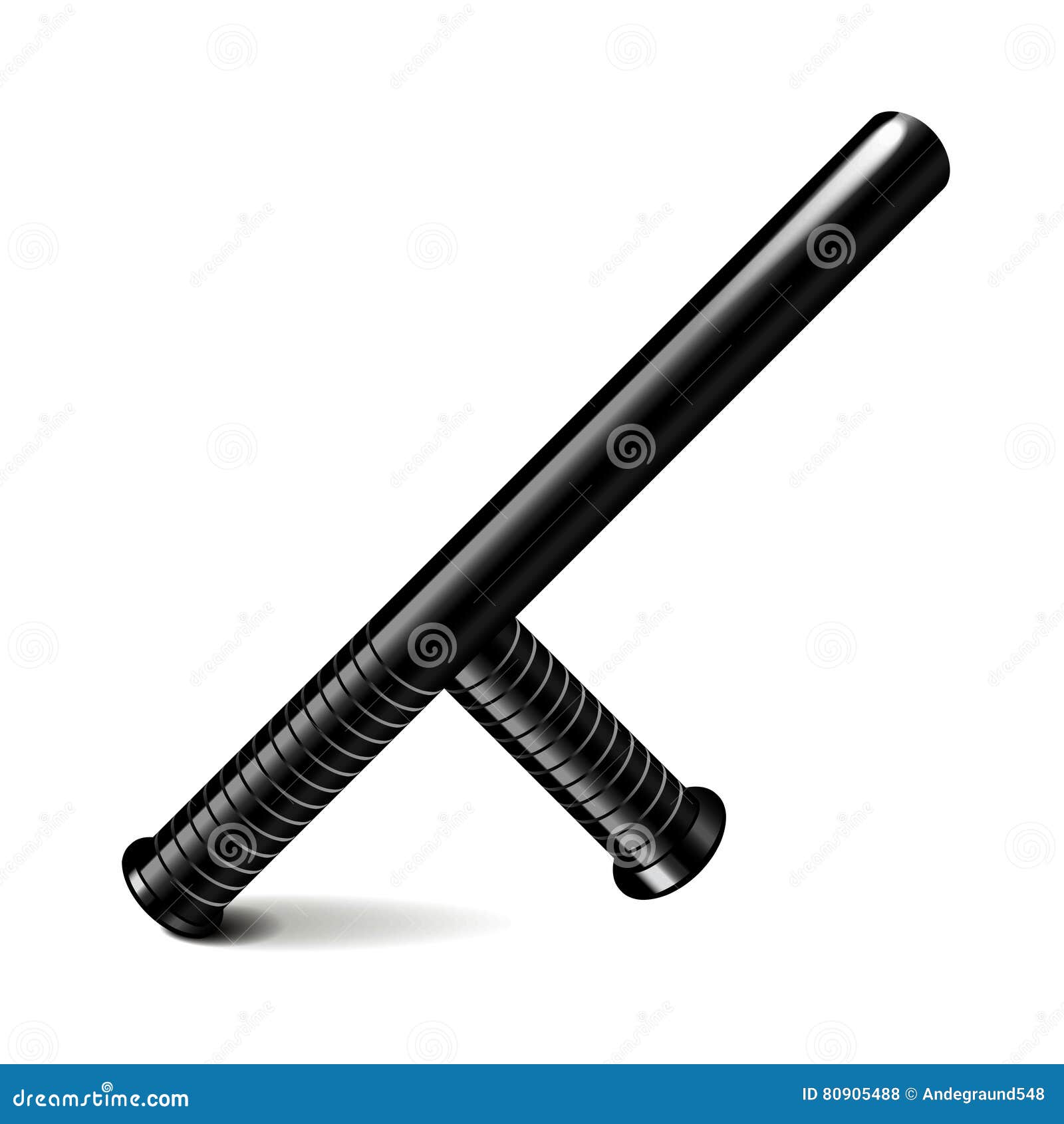 Police Baton on White Vector Stock Vector - Illustration of control ...
