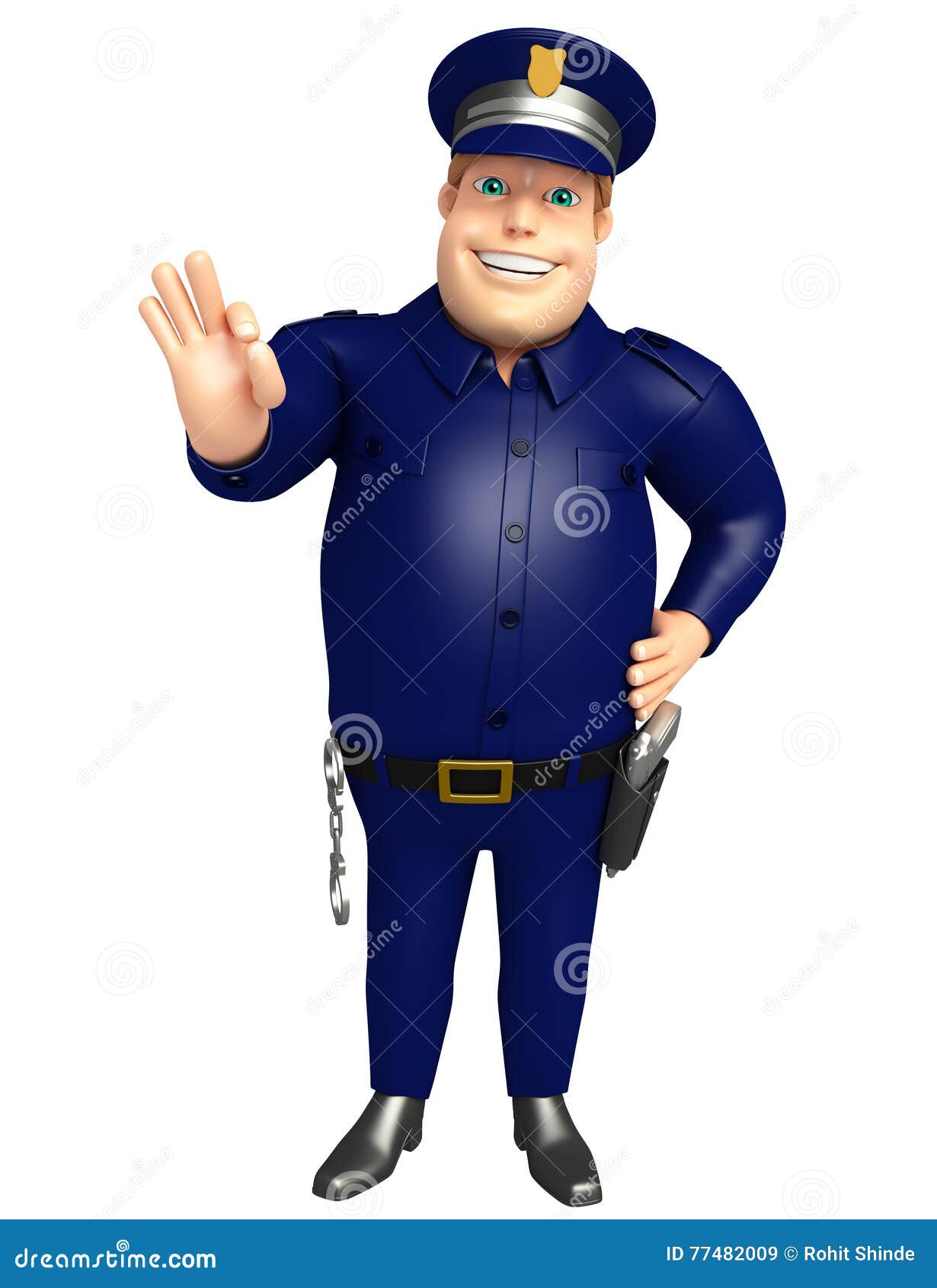 Police with Best pose stock illustration. Illustration of person - 77482009