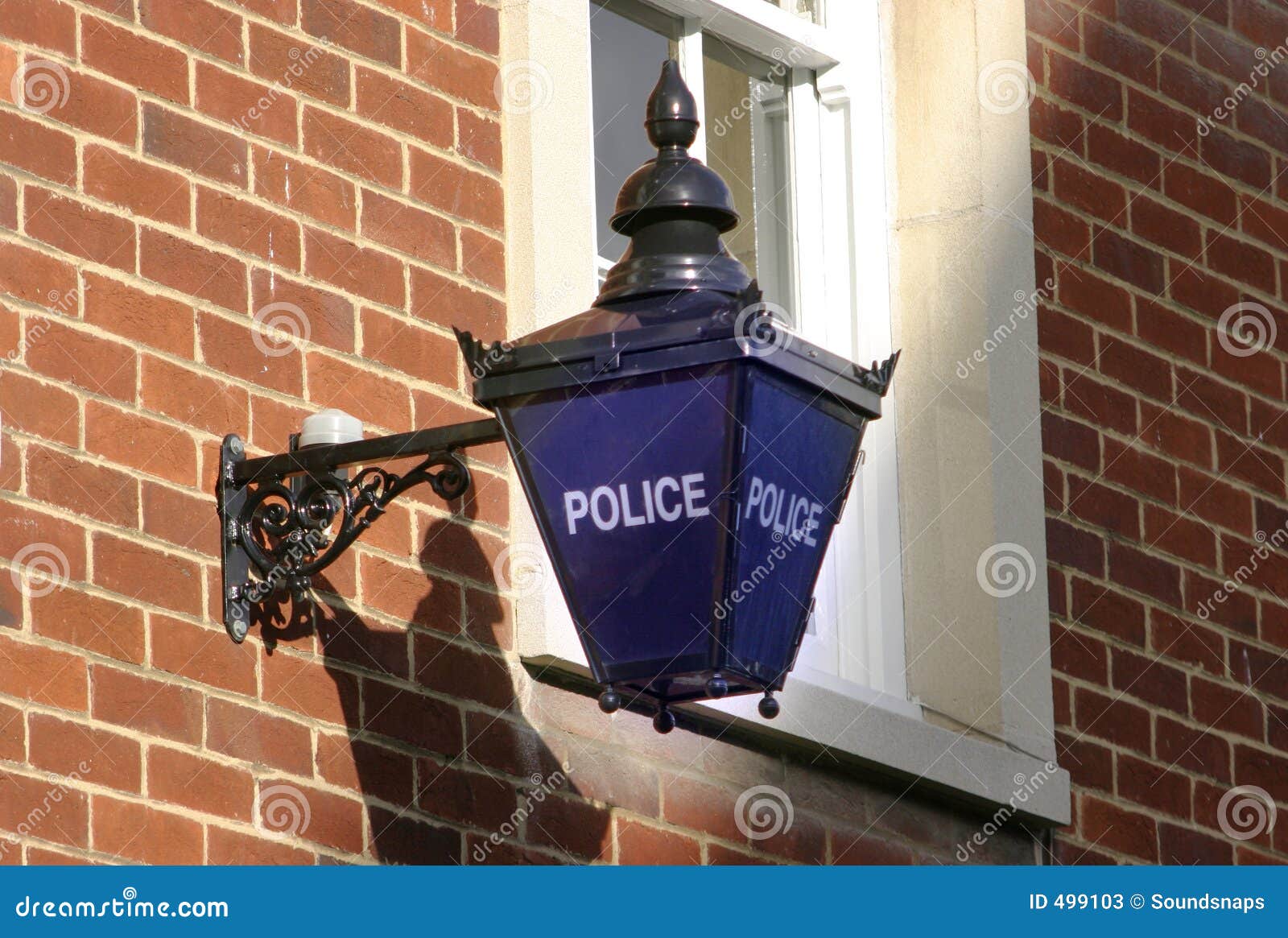 Police Blue Lamp Sign stock image. Image of bobbies, british - 499103