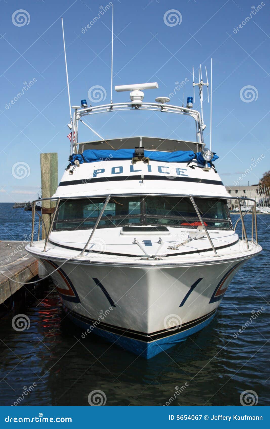 Police Boat stock image. Image of ocean, dock, mast, security - 8654067