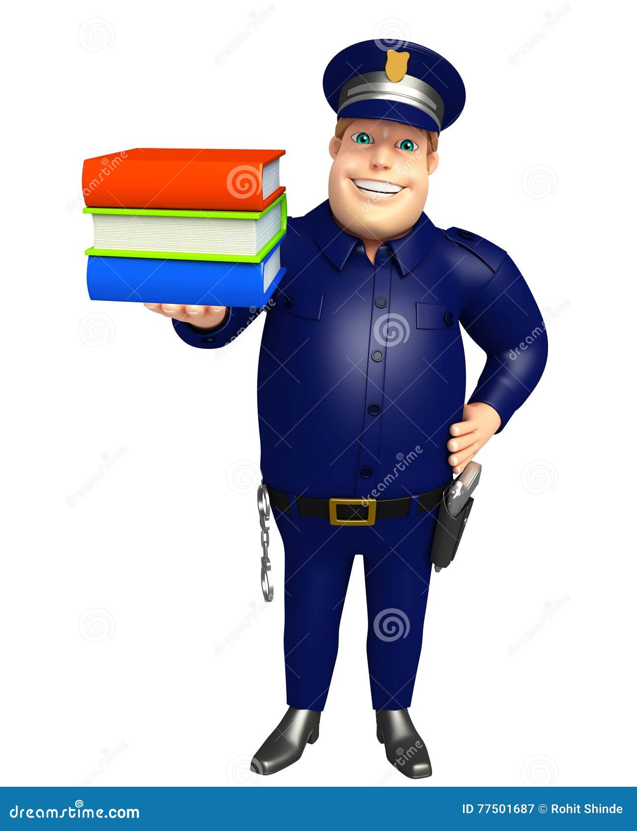 Police Stack Money Shape Cartoon On Table Vector Illustration ...