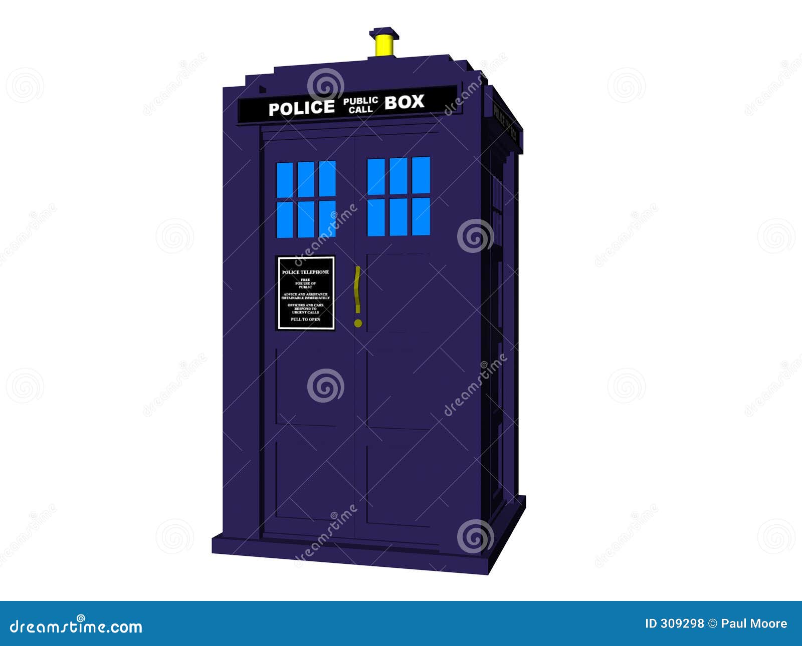 Police Box stock illustration. Illustration of crime, enforcement - 309298