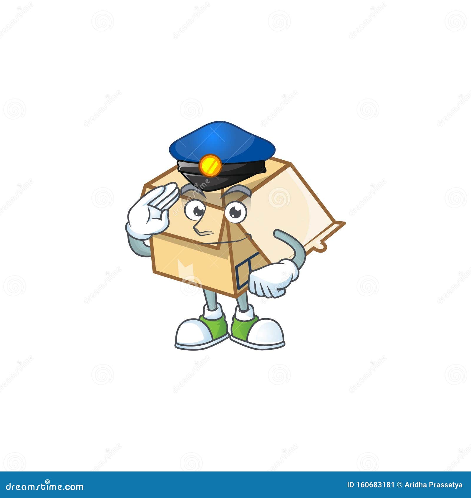 Police Box Cardboard Open for Goods Packaging Stock Vector ...