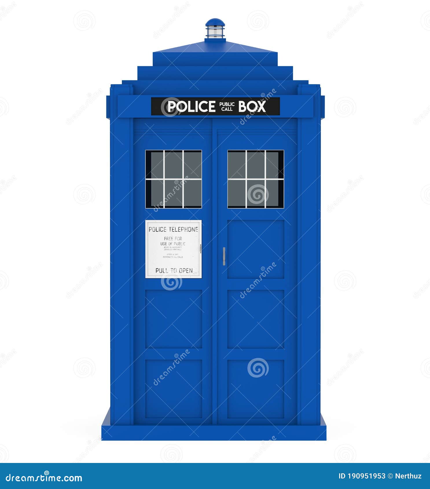 Police Box Isolated stock illustration. Illustration of phone - 190951953