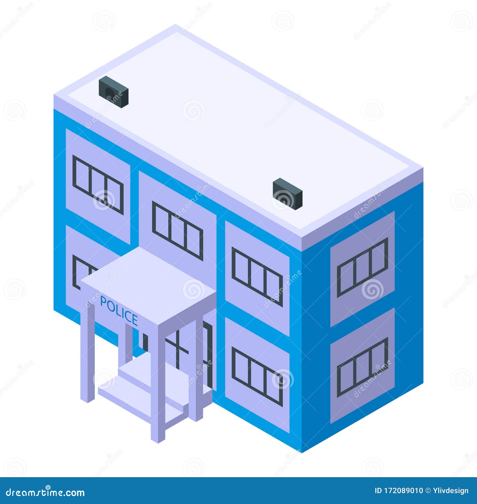 Police Building Officer Icon, Isometric Style Stock Vector ...