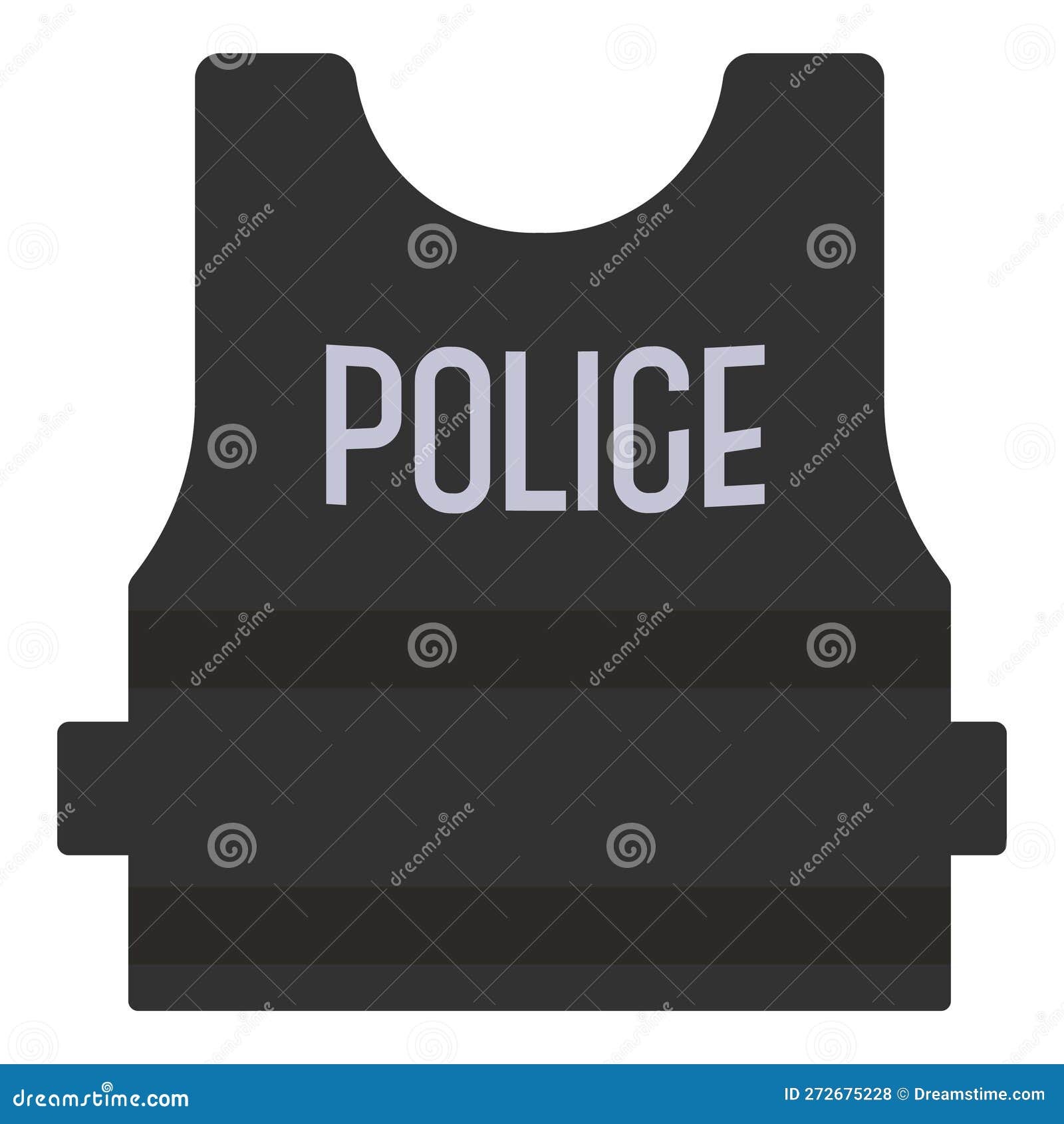 Police Bulletproof Icon Cartoon Vector. Police Security Stock Vector ...