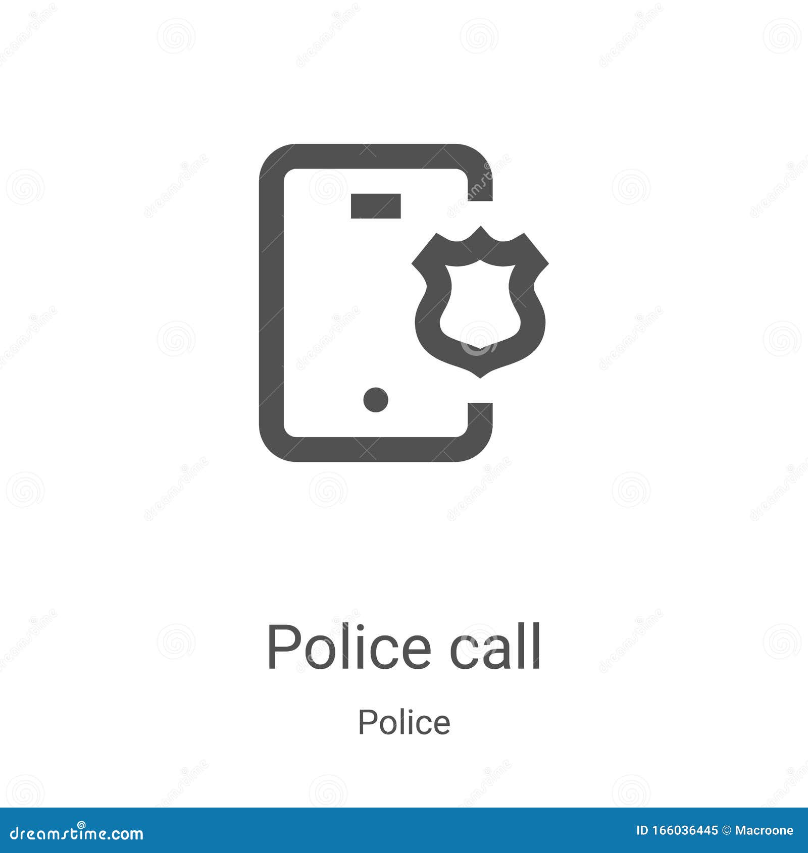 Police Call Icon Vector from Police Collection. Thin Line Police Call ...
