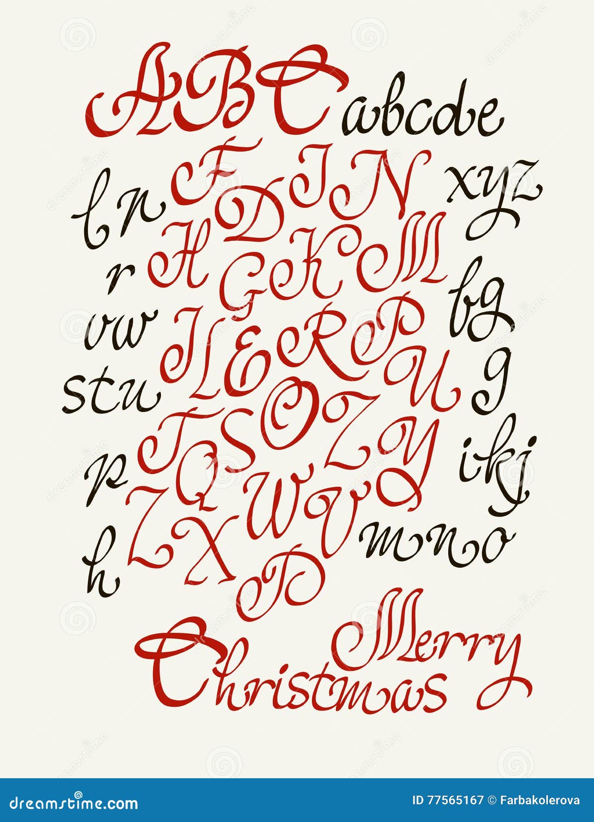 Police Calligraphique Manuscrite De Vecteur Illustration Stock ...