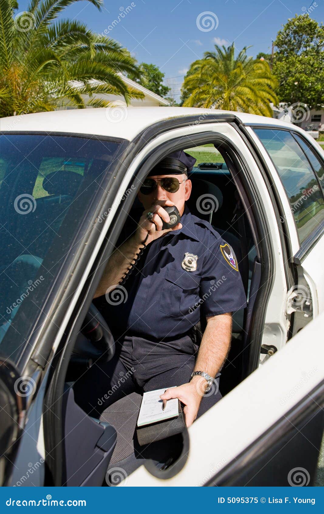 Police - Calling in Tag stock image. Image of driver, mature - 5095375