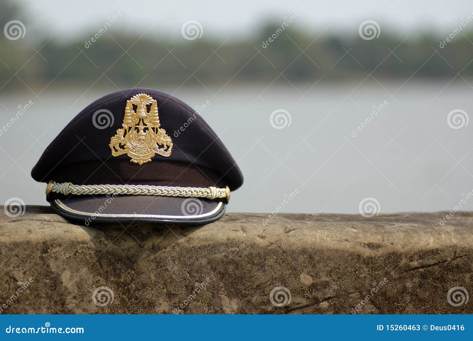 Police Cap stock image. Image of crest, cambodia, reap - 15260463