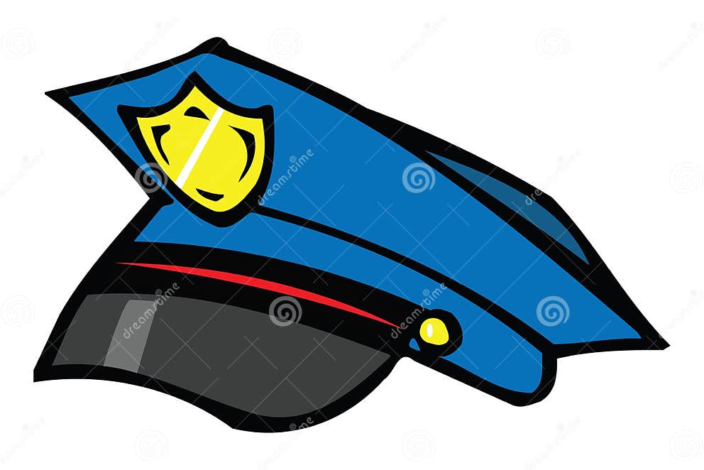 Police cap stock illustration. Illustration of city, criminal - 5577012