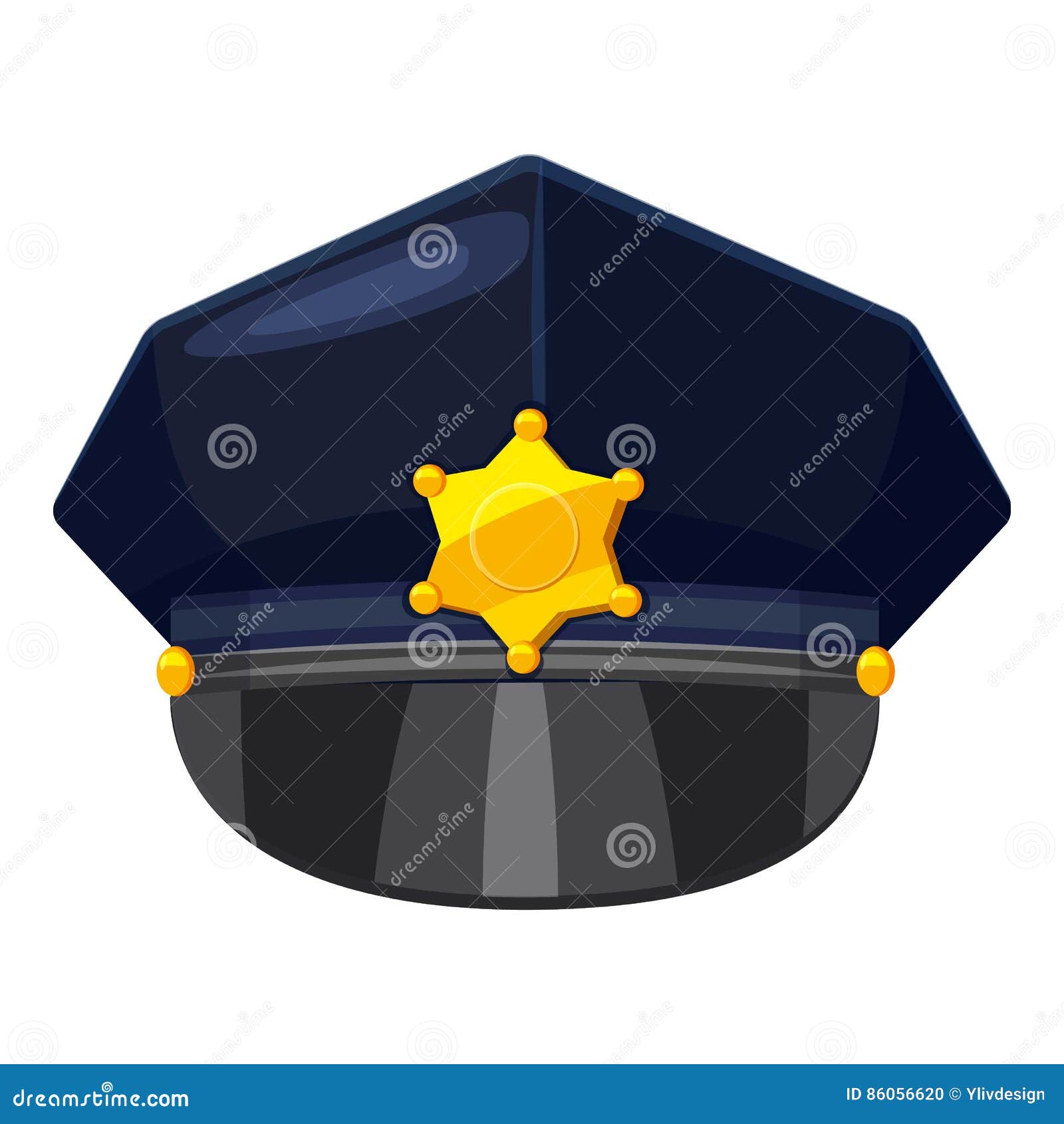 Police Cap Icon, Cartoon Style Stock Vector - Illustration of sheriff ...