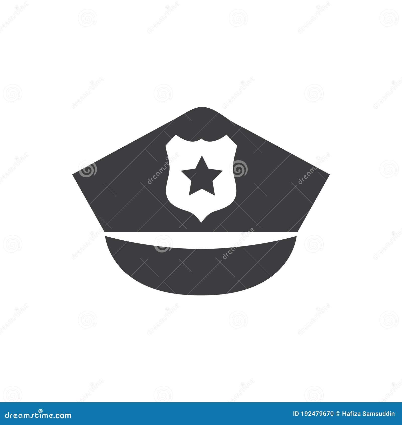 Police Cap. Vector Illustration Decorative Design Stock Vector ...
