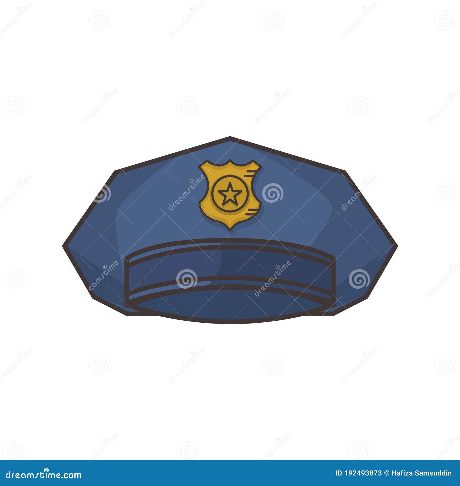 Police Cap. Vector Illustration Decorative Design Stock Vector ...
