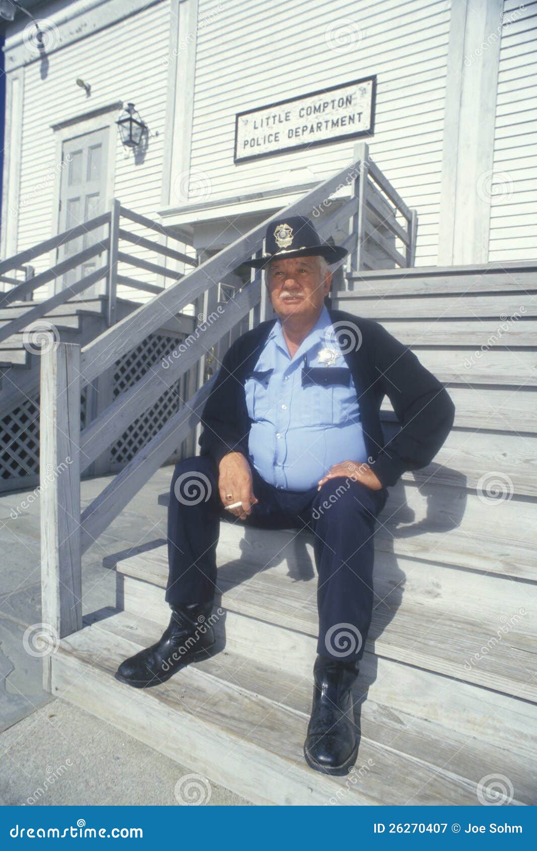 Police Captain Taking Cigarette Break Editorial Photography - Image of ...
