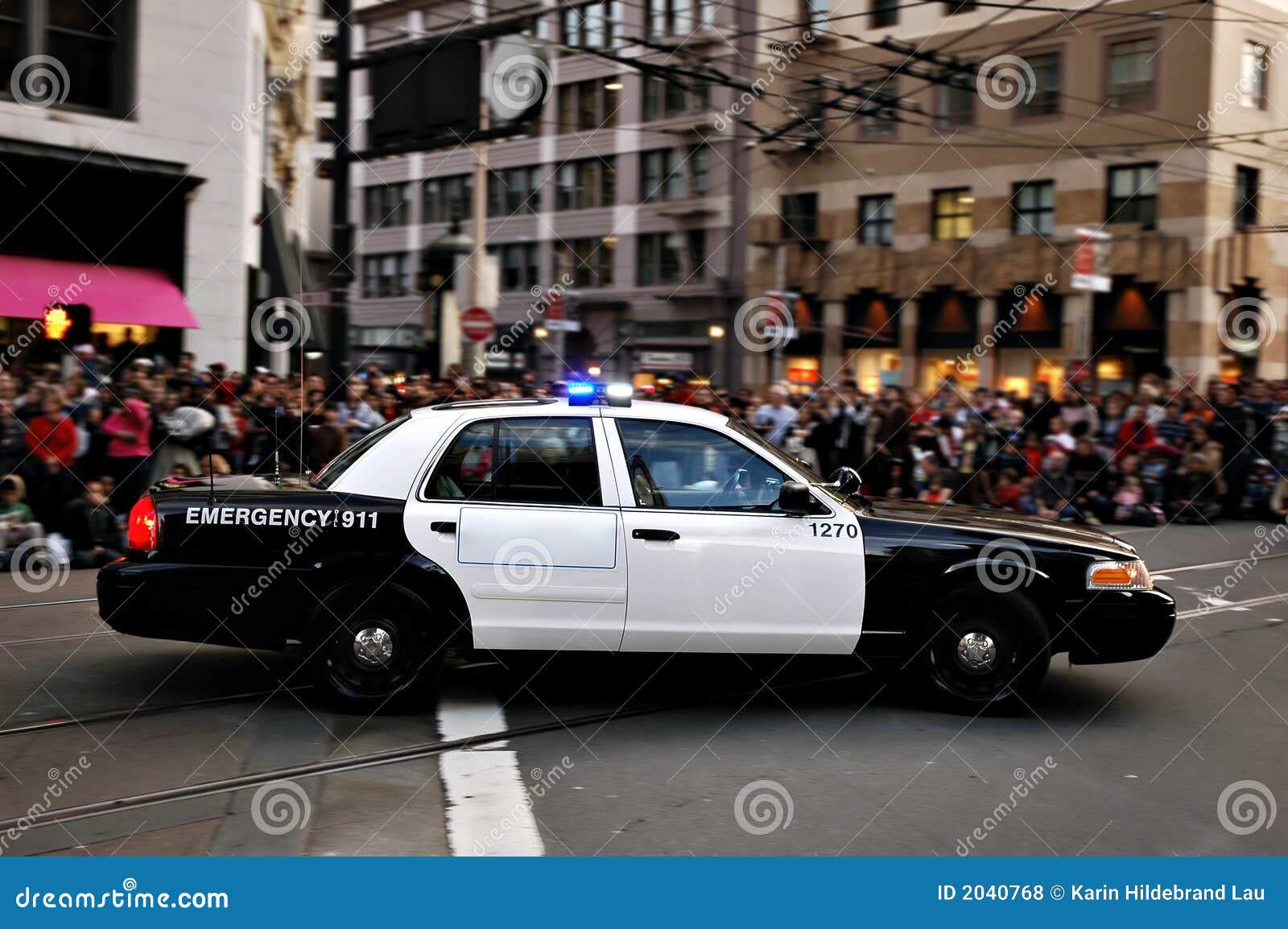 Police Car stock photo. Image of onlookers, mobile, bystanders - 2040768