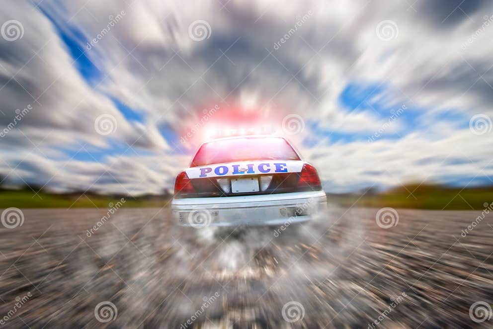 Police car chase stock image. Image of auto, chasing - 10335129