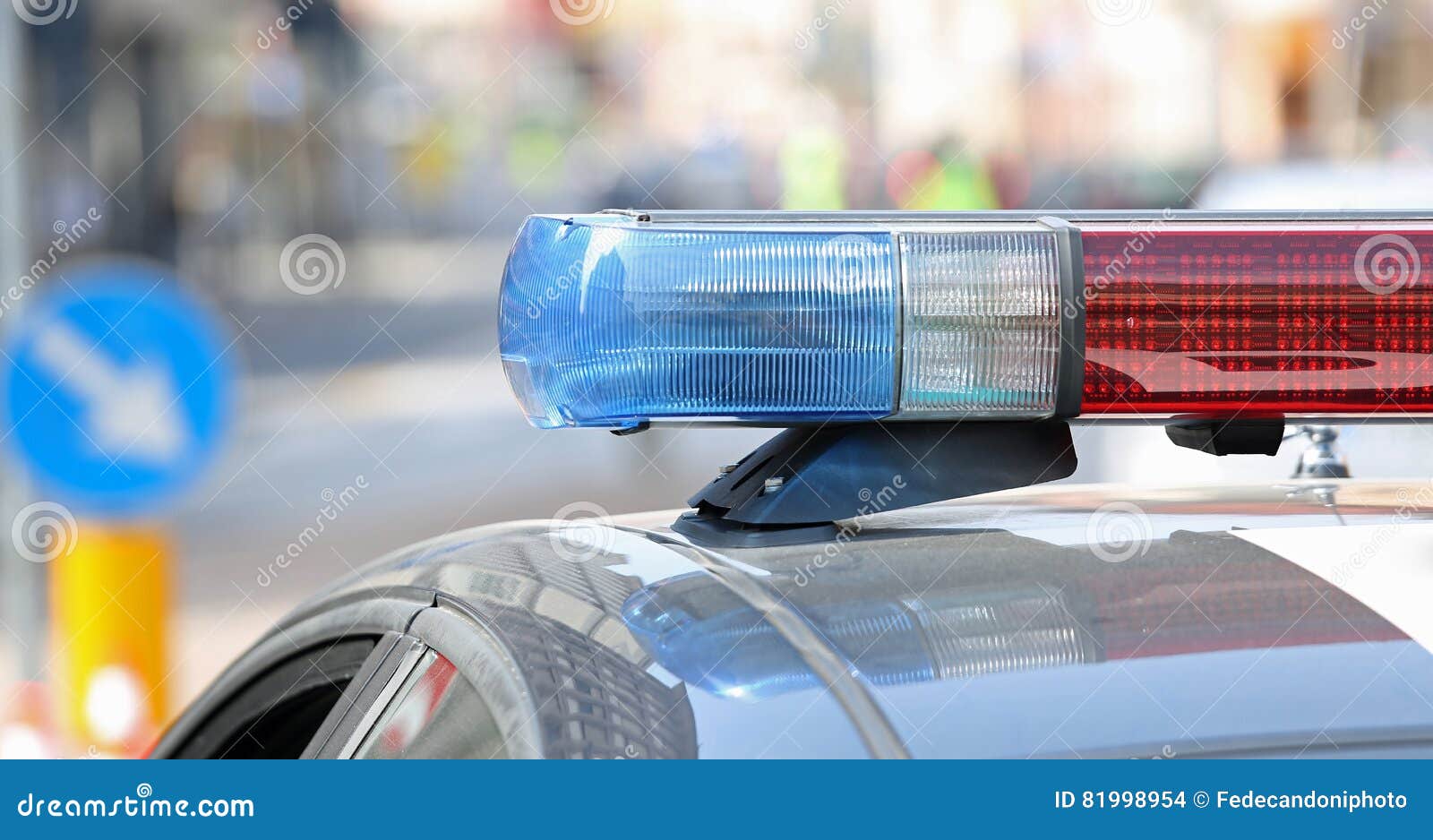 Police Car in the Checkpoint during the Anti-terrorism Controls Stock ...