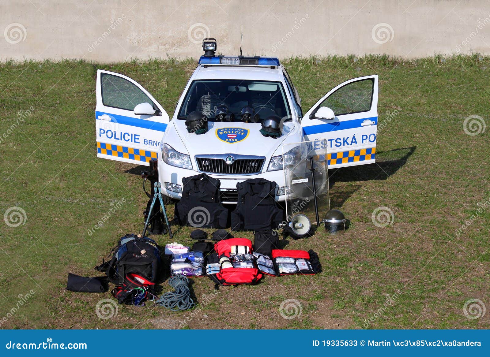 Police car - equipment editorial stock photo. Image of crime - 19335633