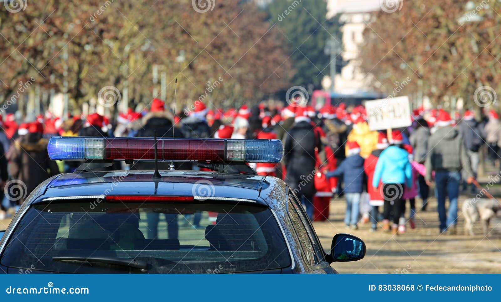 Police Car Escorting the Protesters Editorial Stock Photo - Image of ...