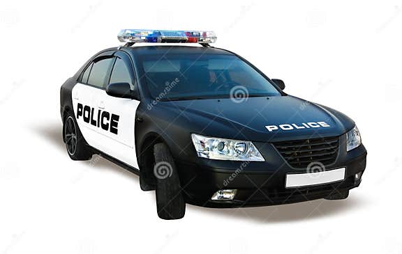 Police car isolated stock image. Image of patrol, clean - 19583575