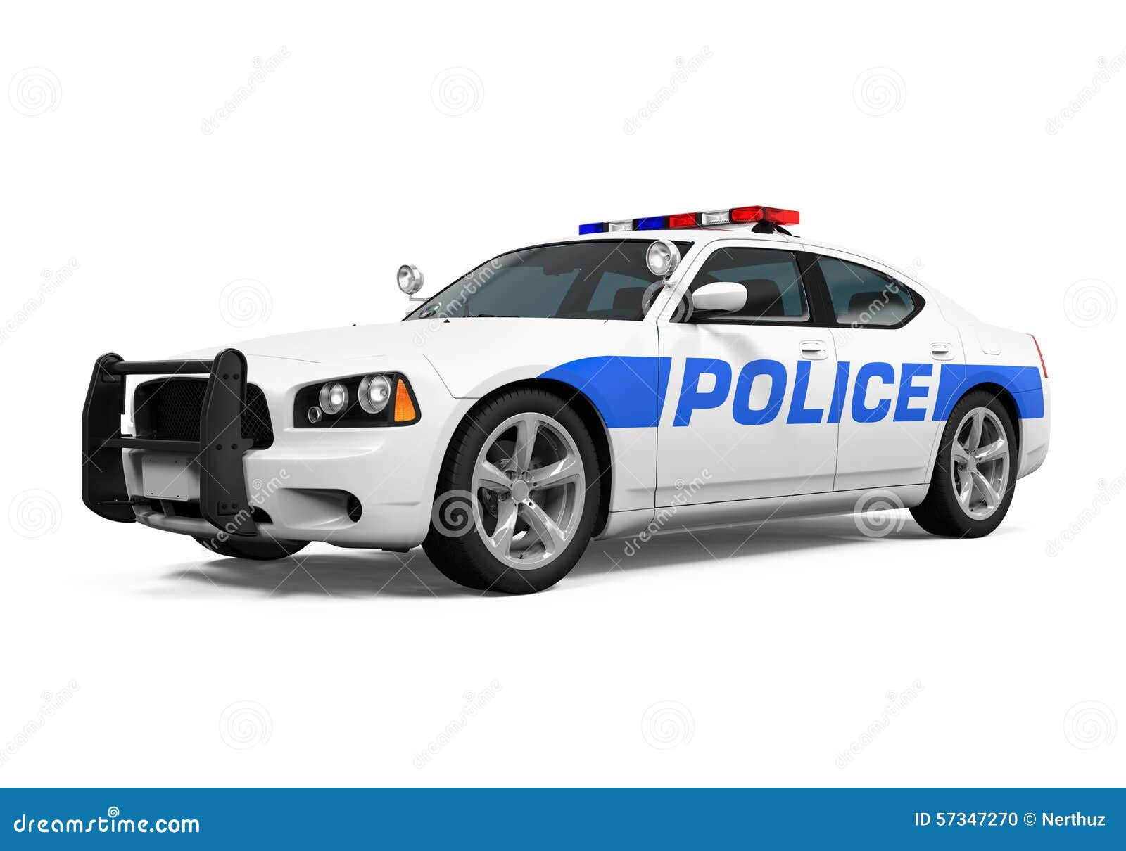Police Car Isolated stock photo. Image of protection - 57347270