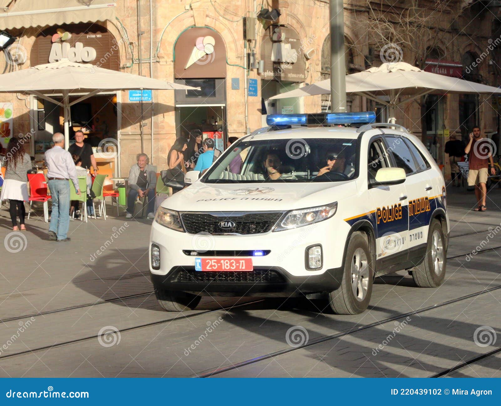 Police Car on Patrol in Jerusalem Editorial Photography - Image of ...