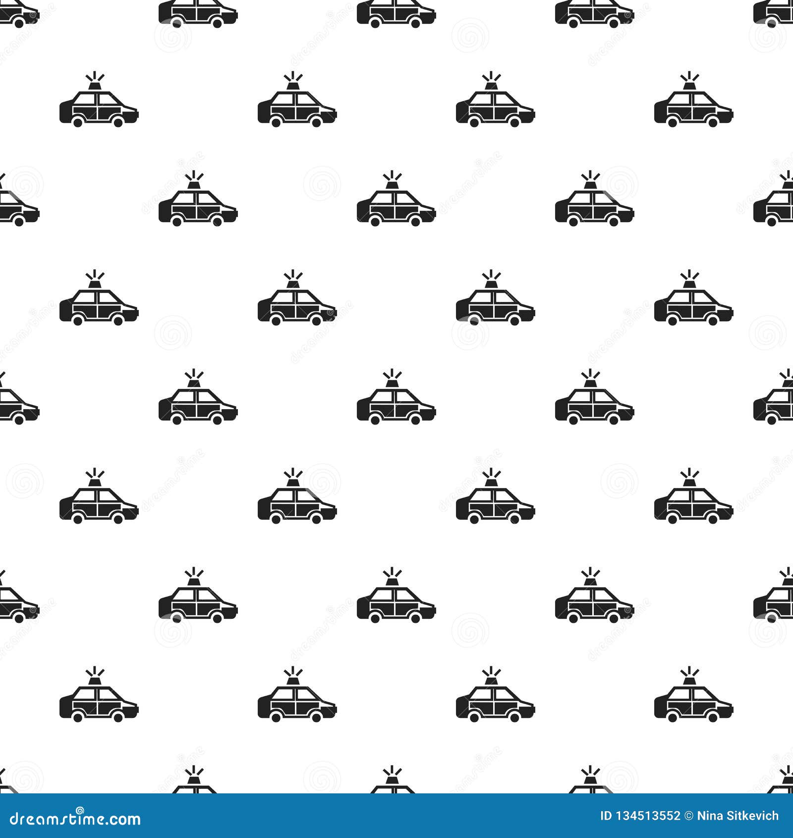 Police Car Pattern Seamless Vector Stock Vector - Illustration of auto ...