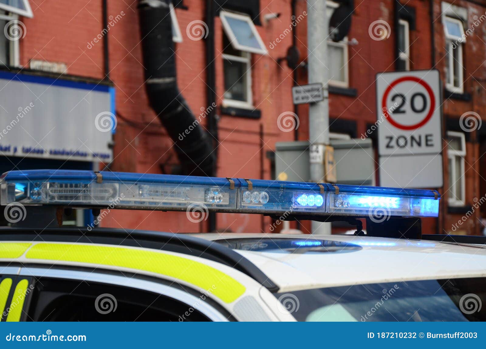 Police Car Responding To Incident Stock Photo - Image of order, crime ...