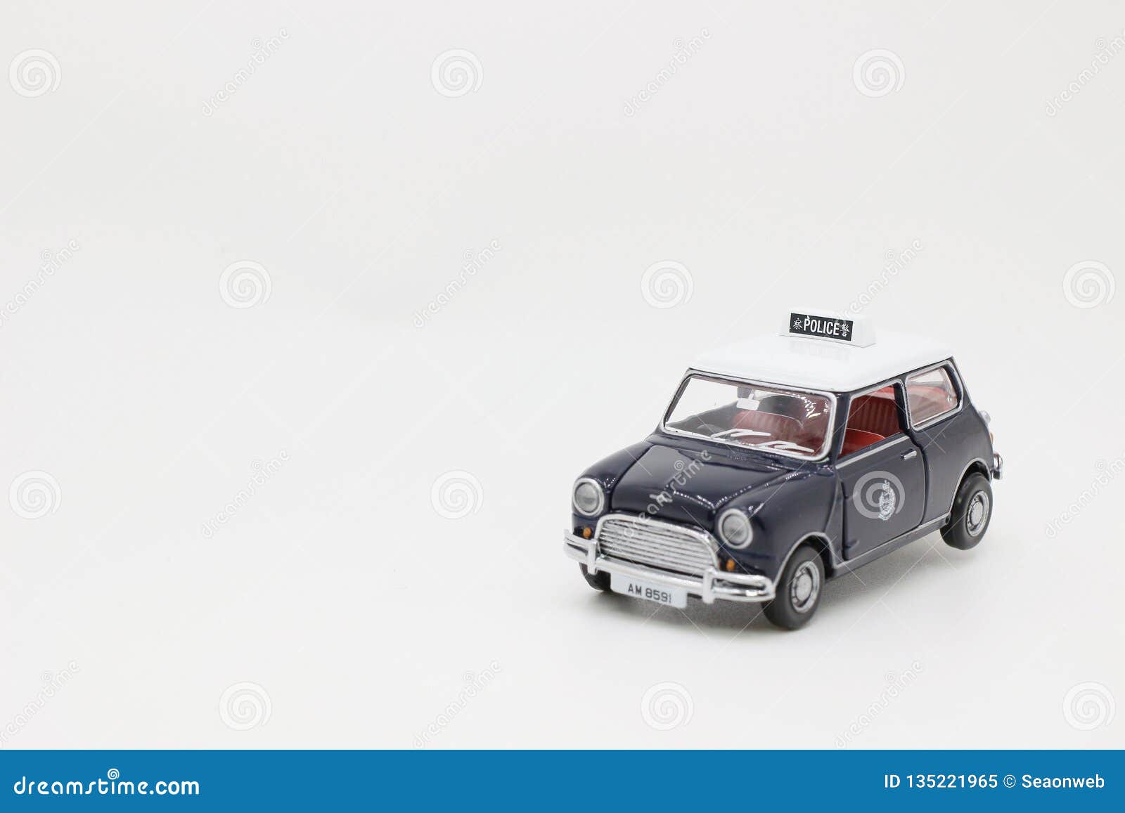 Police Car of Scale of Mini Cooper Stock Image - Image of front, figure ...