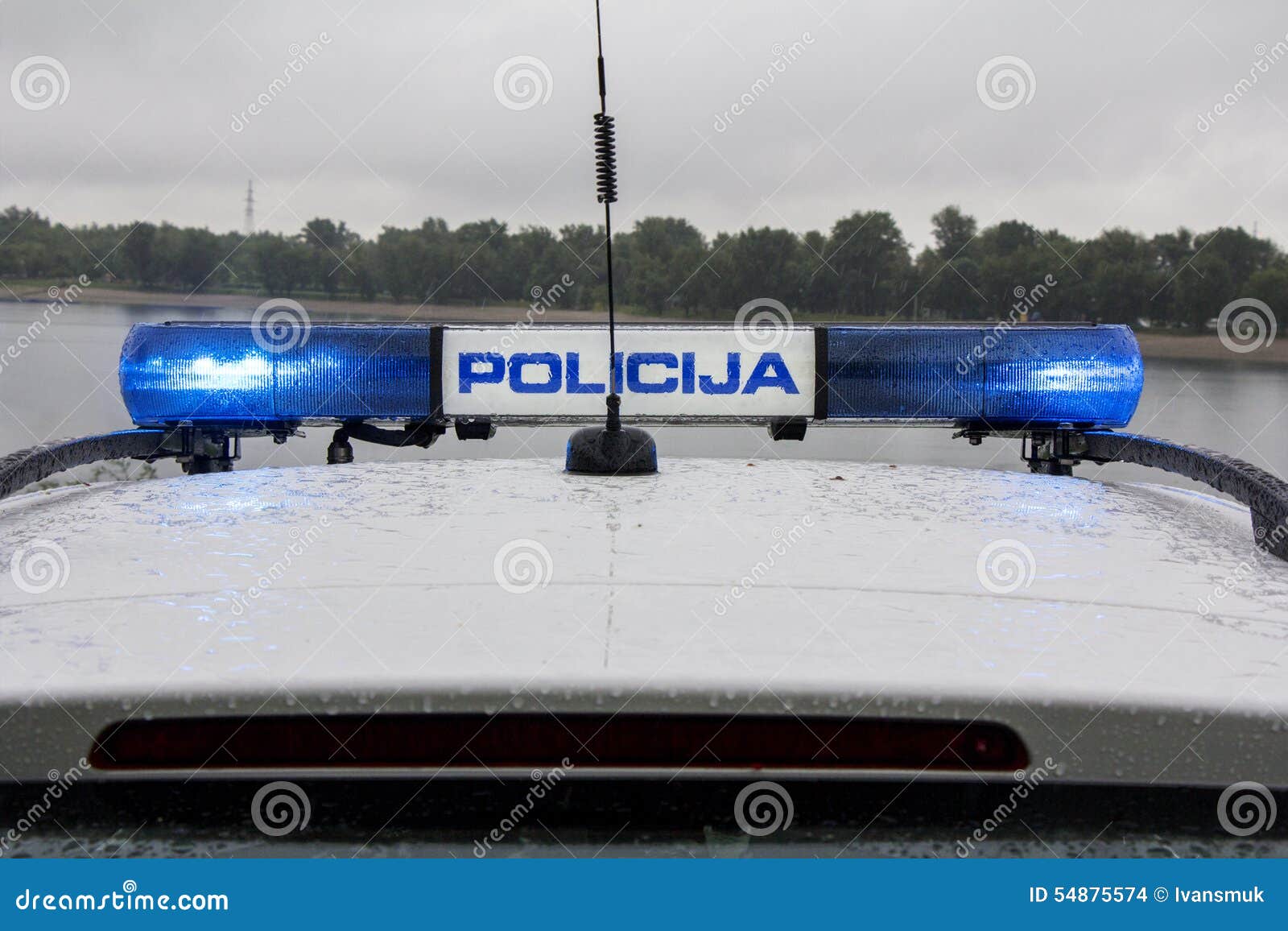 Police car signal light stock photo. Image of arrest - 54875574