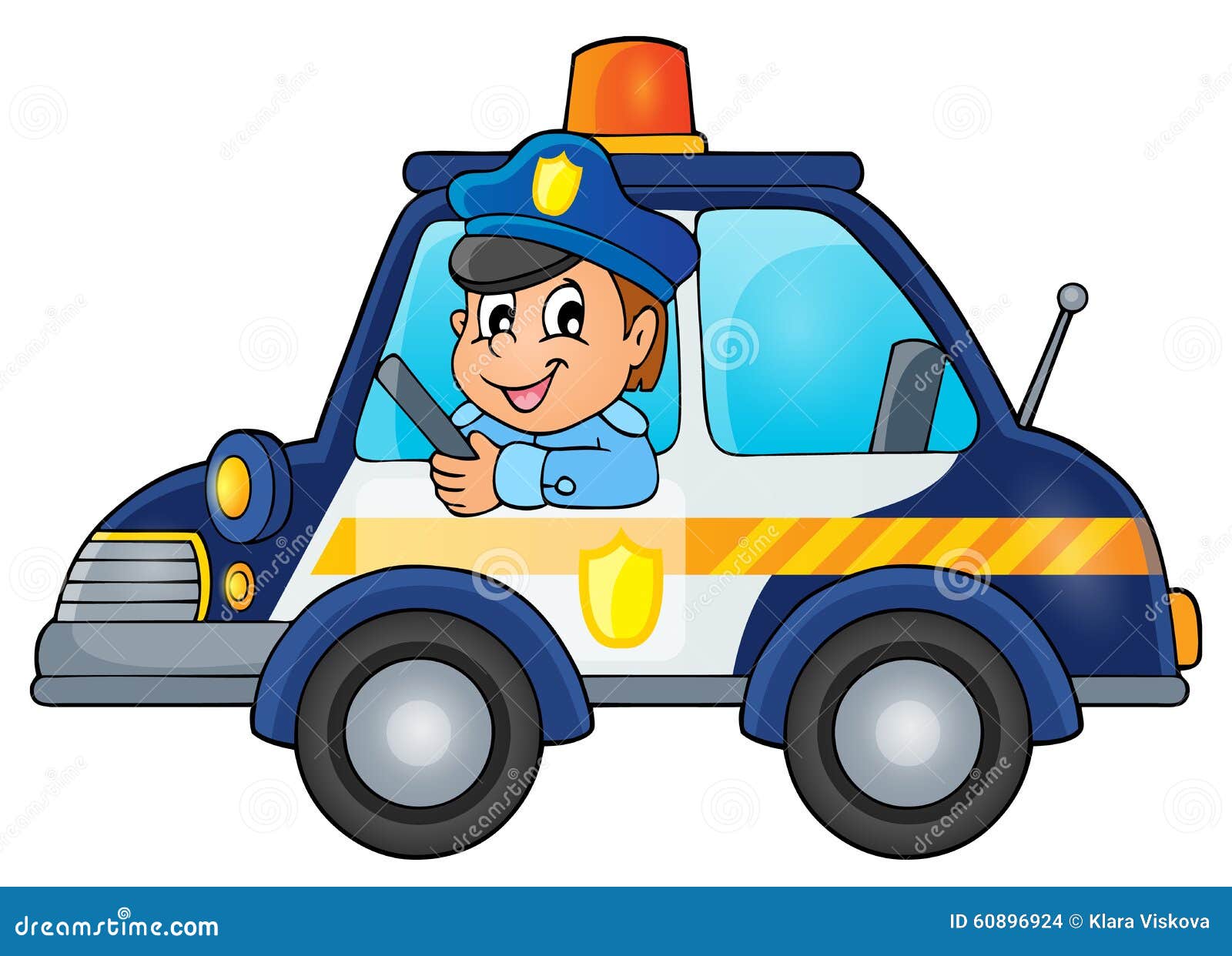 Police car theme image 1 stock vector. Illustration of travel - 60896924