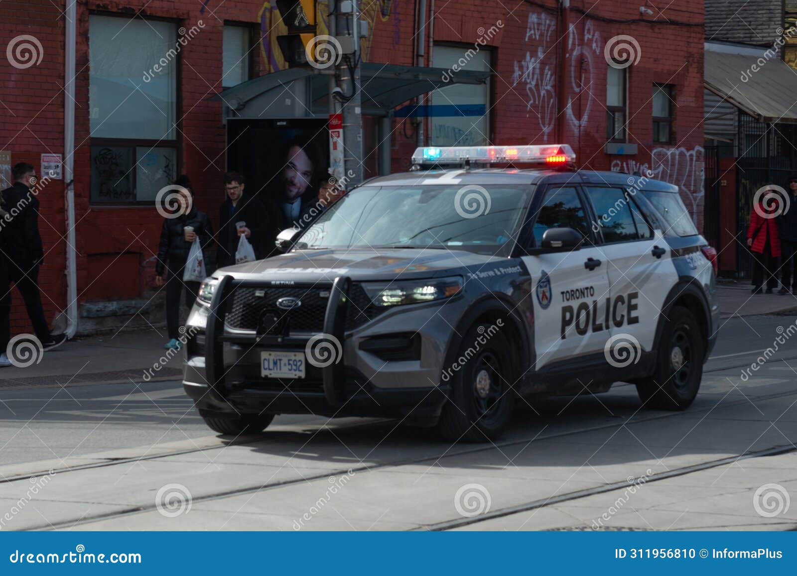 Police car in Toronto editorial image. Image of city - 311956810