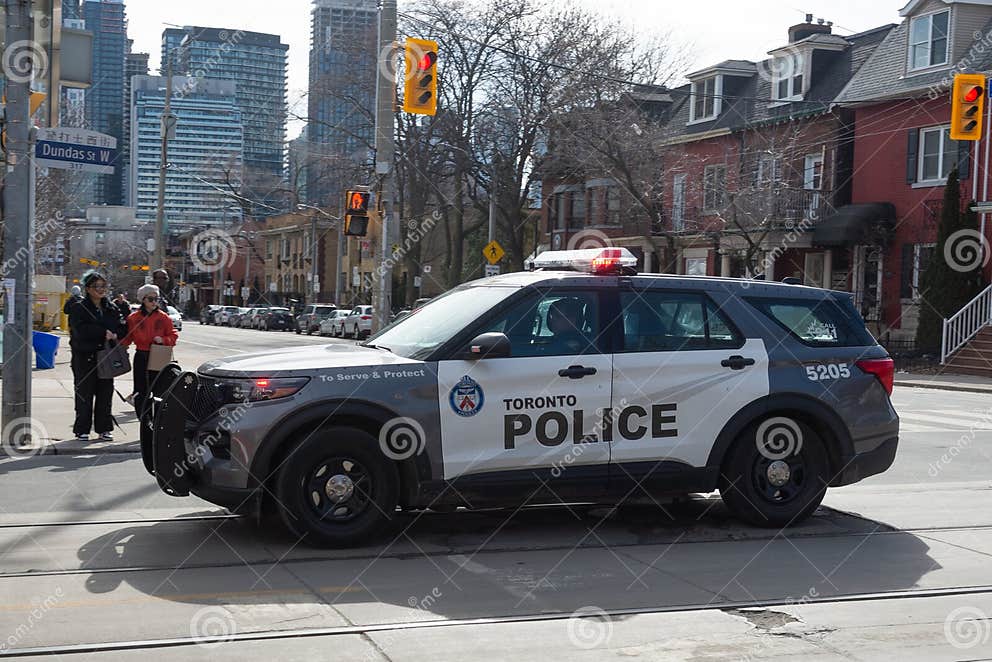 Police car in Toronto editorial stock image. Image of symbol - 315947719