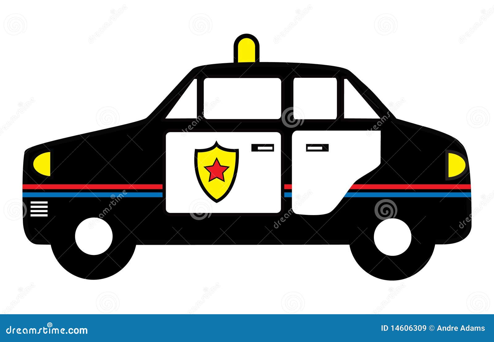 Police Car toy stock vector. Illustration of cops, wheels - 14606309