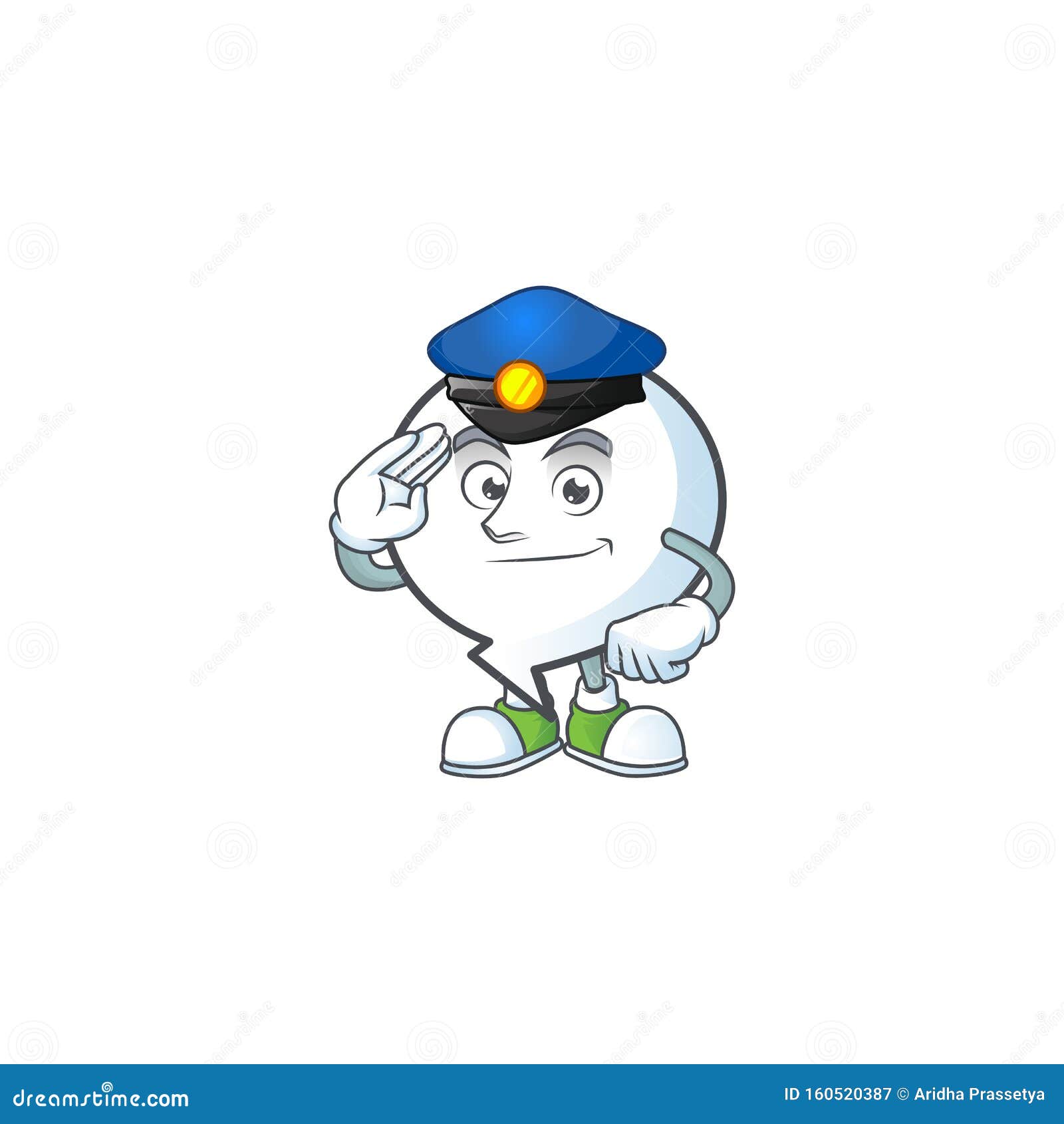 Police Cartoon Circle Bubble for the Text. Stock Vector - Illustration ...