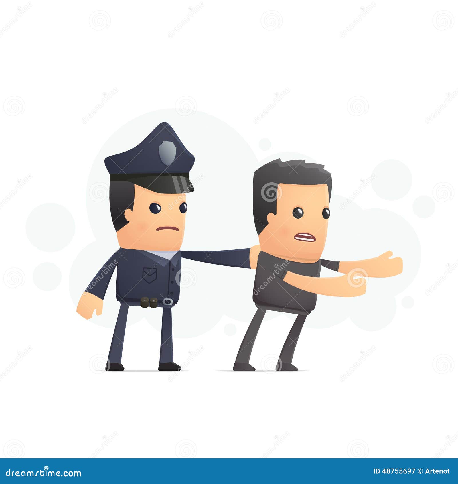 Police catch a cheater stock illustration. Illustration of policeman ...
